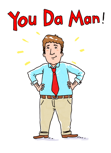 Funny Birthday Ecard - "You Da Man" from CardFool.com